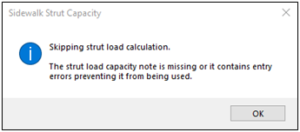 Allowable Strut Load for Sidewalk Struts Plugin – O-Calc Pro Wiki